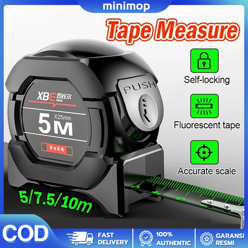 Metro Steel Measuring Tape Fluorescerous Auto Lock Meter Tape Measuring ...