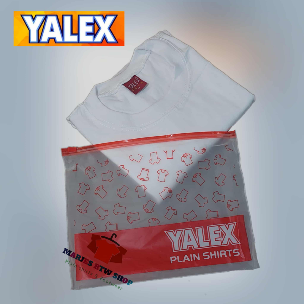 Yalex Plain Shirt White Roundneck ( YGA ) Free zip bag | Shopee Philippines