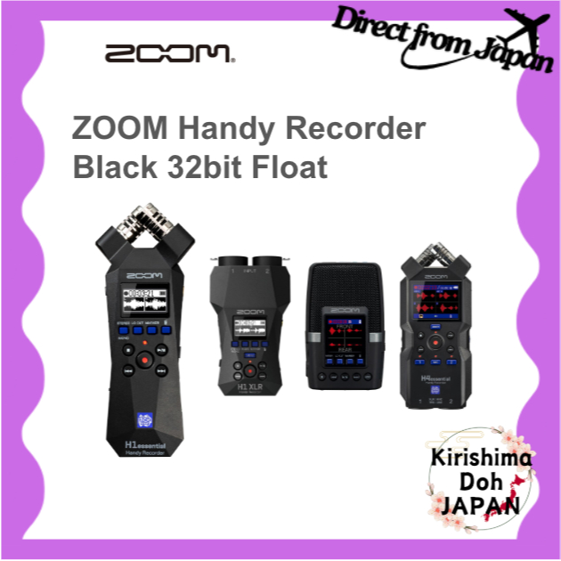 ZOOM Handy Recorder Black 32bit Float Compact Podcast Musical ...