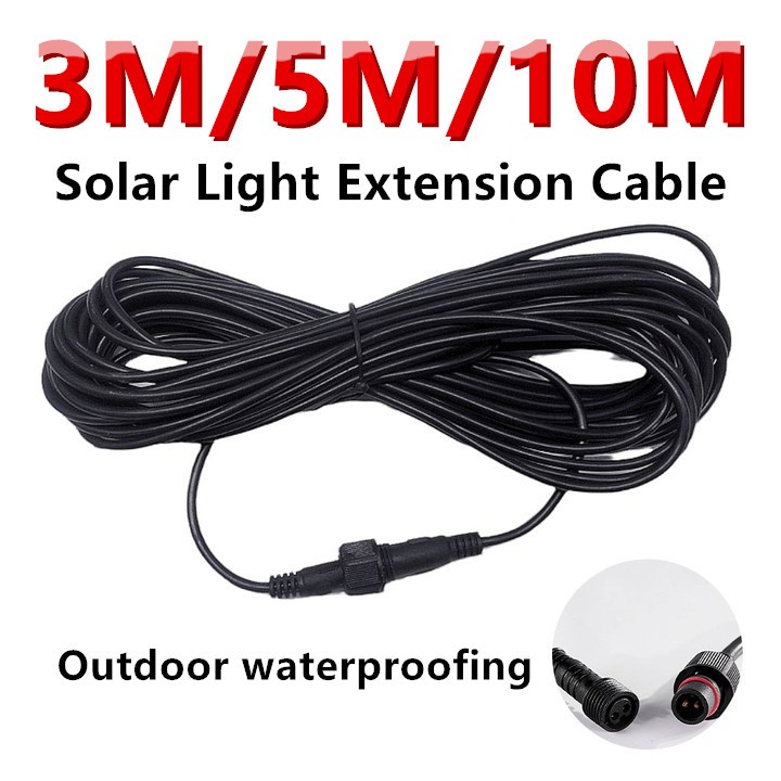 3M/5M/10M Solar Light Extension Cable Thick Wire Power 2Pin Plug ...