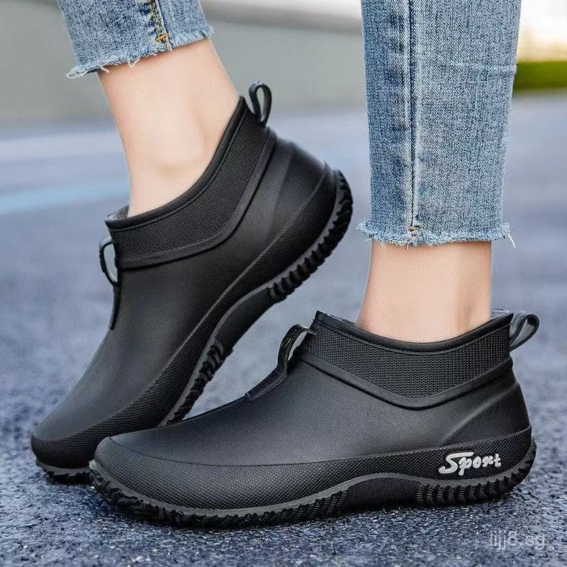 wwypp】Low-cut Ankle Rain Boots Waterproof Non-slip Wear Resistant Thick ...