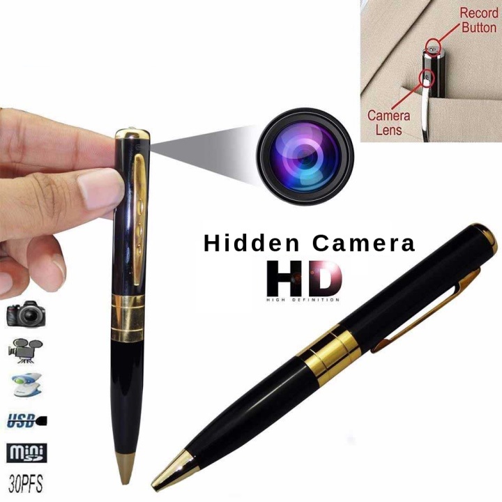 【Spot goods】Pen Hidden camera with voice HD1080p built-in battery mini ...