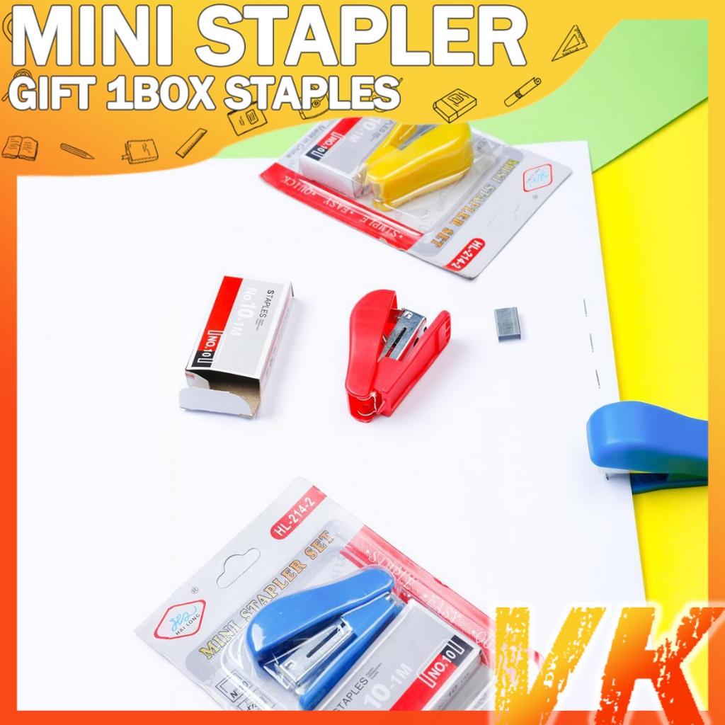 VK Mini Cute Stapler Small Portable Staplers Various Color Children ...