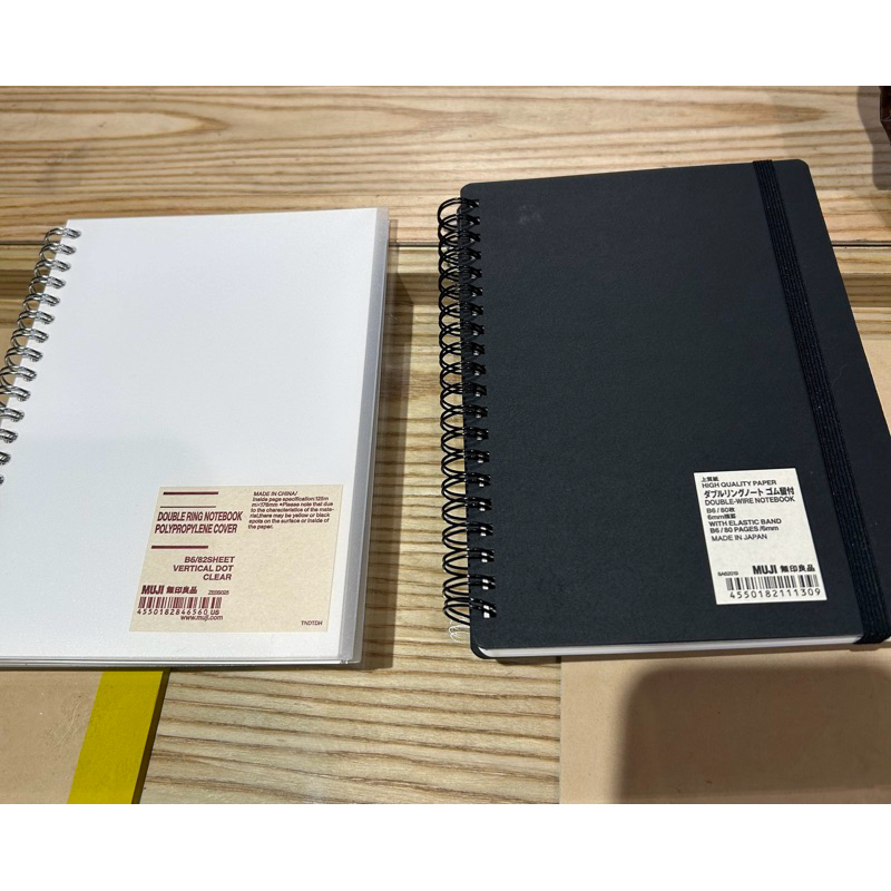 MUJI Double-wire Notebook / B6/ Vertical Dot/ Clear/ 80sheets | Shopee ...