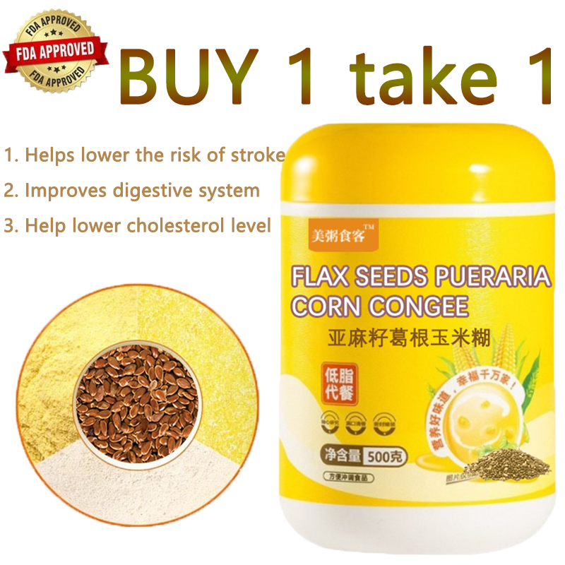 Flax seeds pueraria corn congee whole grain Instant Breakfast instant ...