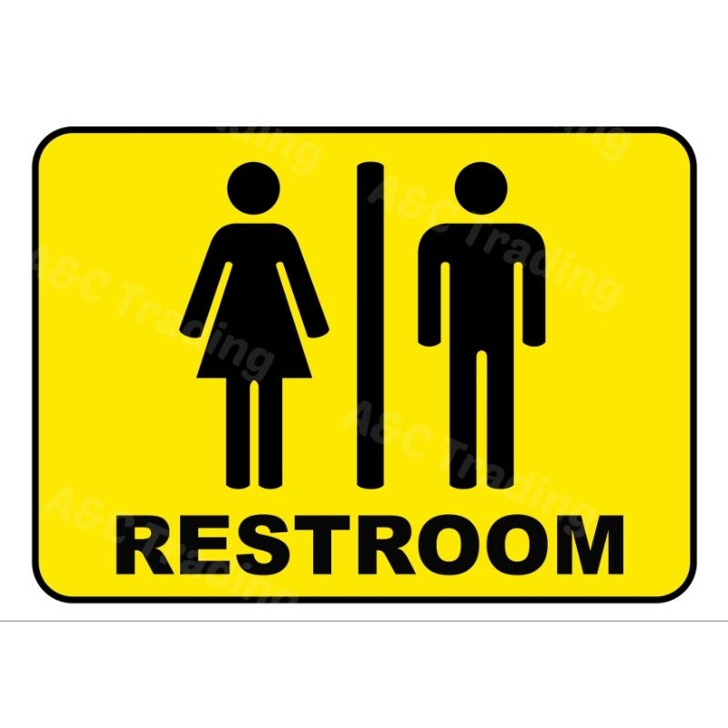 Restroom Signage A4 Sized Laminated | Shopee Philippines
