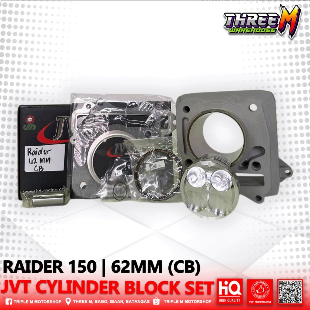 JVT CYLINDER BLOCK SET CHROMEBORE FOR MOTOR | Shopee Philippines