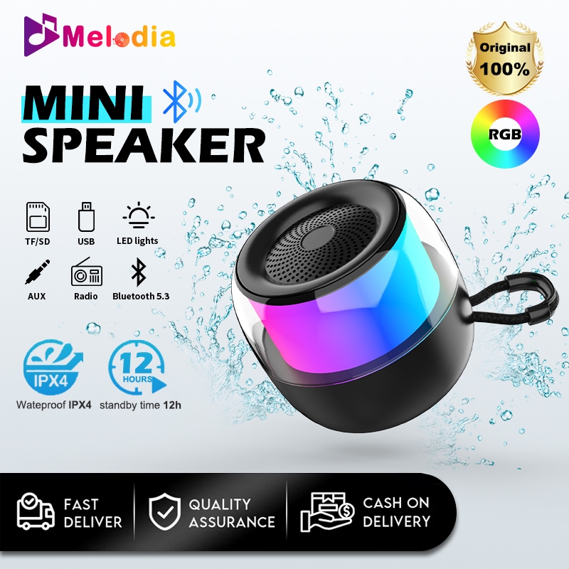 MAIKET Speaker Bluetooth Mini RGB Light Portable IPX4 Waterproof ...