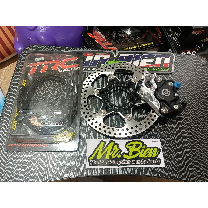 HONDA GIORNO 125 CALIPER SET 2POT WITH DISC 220MM & TRC BRAKE HOSE ...