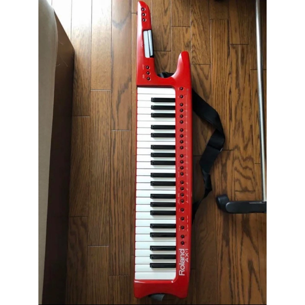 Available Roland Shoulder Music Keyboard Synthesizer AX-1 Red Color ...