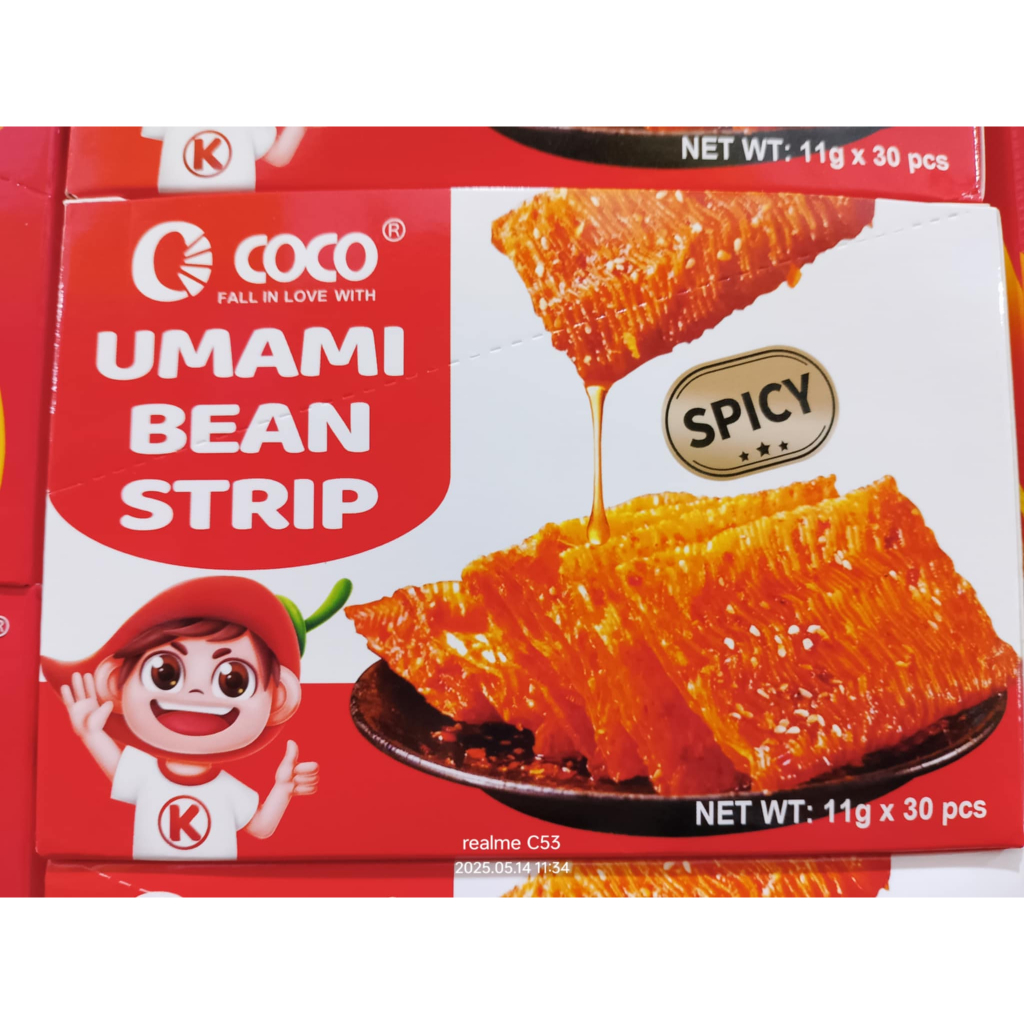 COCO umami bean strip latiao spicy 30pcs. inside | Shopee Philippines