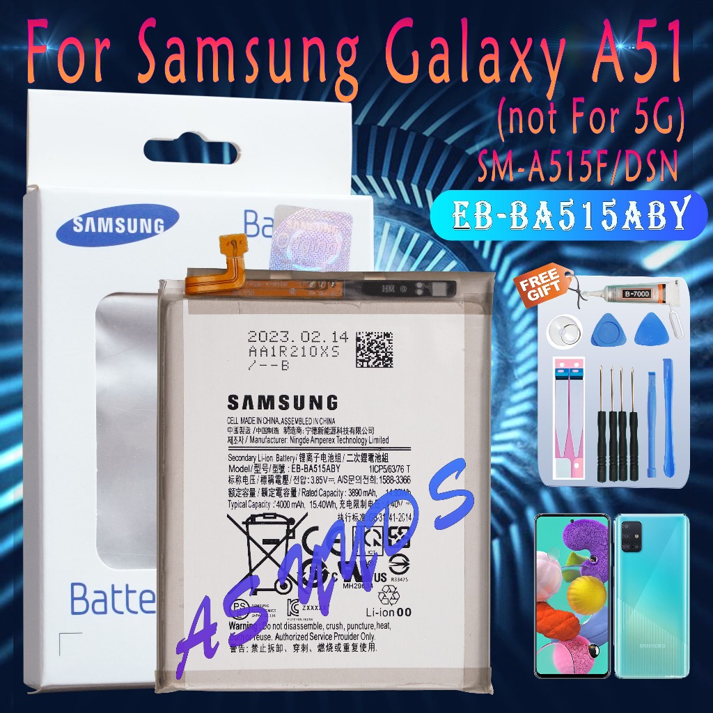 EB-BA515ABY 4000mAh 100% High quality For Samsung Galaxy A51(not For 5G) Battery Batteries+Tools ...