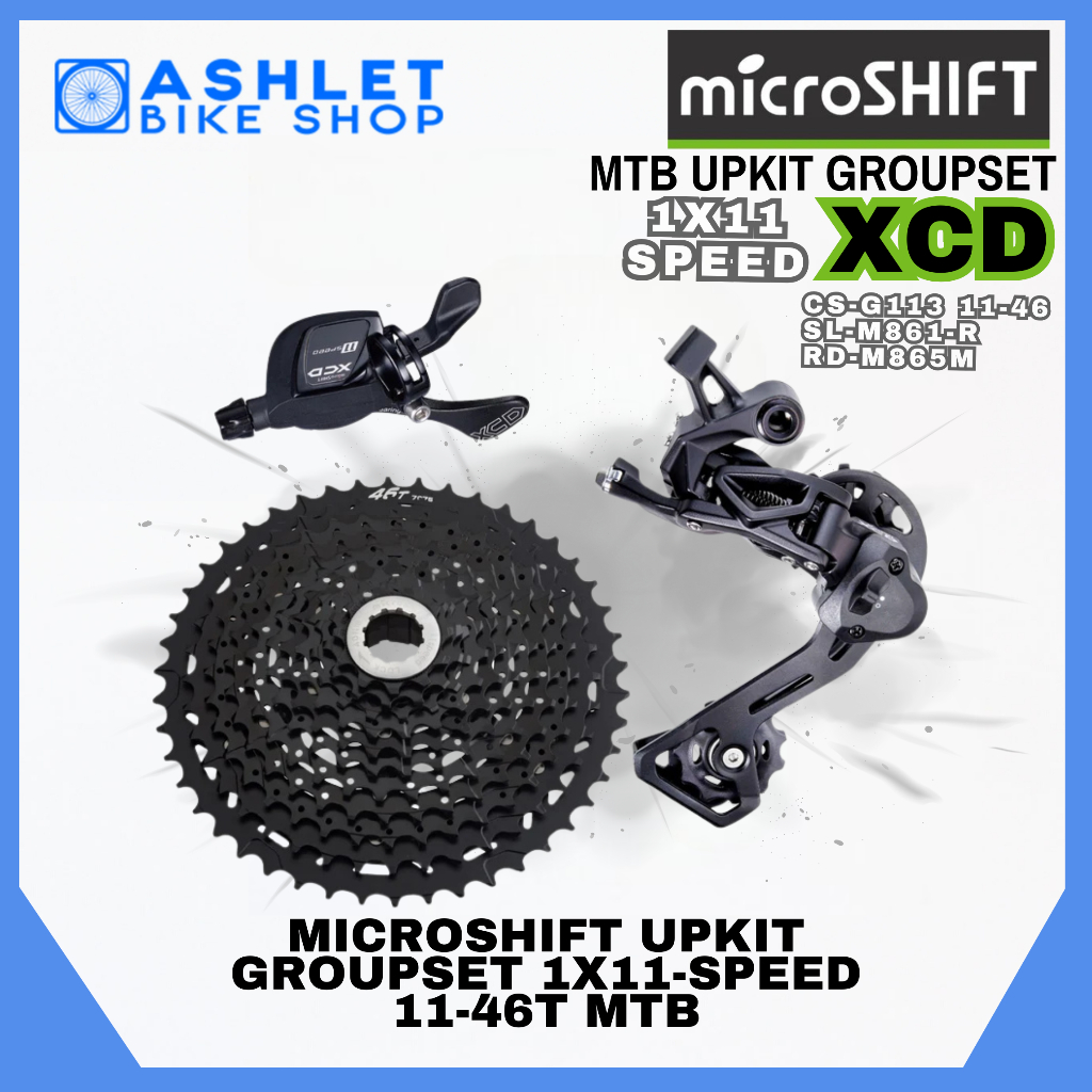 MICROSHIFT XCD 11-Speed UpKit Groupset 11-46T MTB - ASHLET BIKE SHOP ...