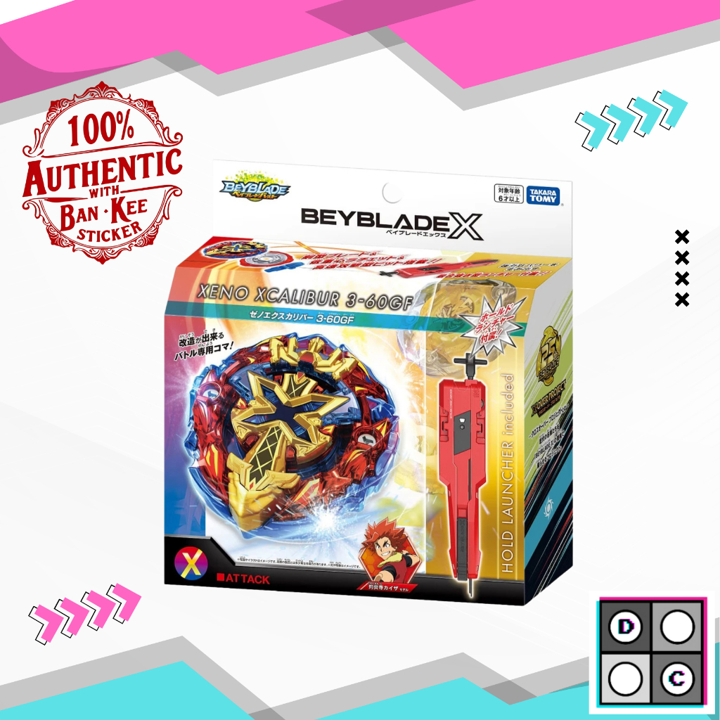 ORIGINAL TAKARA TOMY BEYBLADE X W/ BAN KEE STICKER BXG-13 XenoXcalibur ...