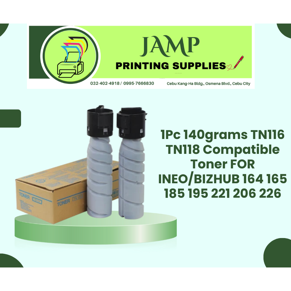 1Pc 140grams TN116 TN118 Compatible Toner FOR INEO/BIZHUB 164 165 185 ...