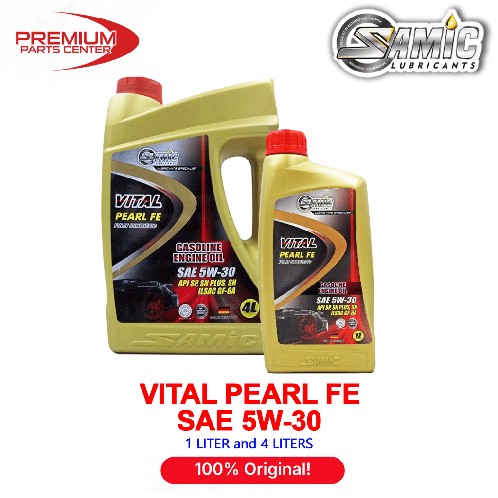 SAMIC VITAL PEARL FE 5W-30 API SP FULLY SYNTHETIC GASOLINE ENGINE OIL 1 ...