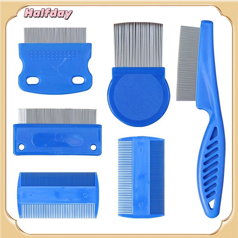 6-Piece Professional Lice Elimination Kit, Anti-Lice Detangling Combs ...