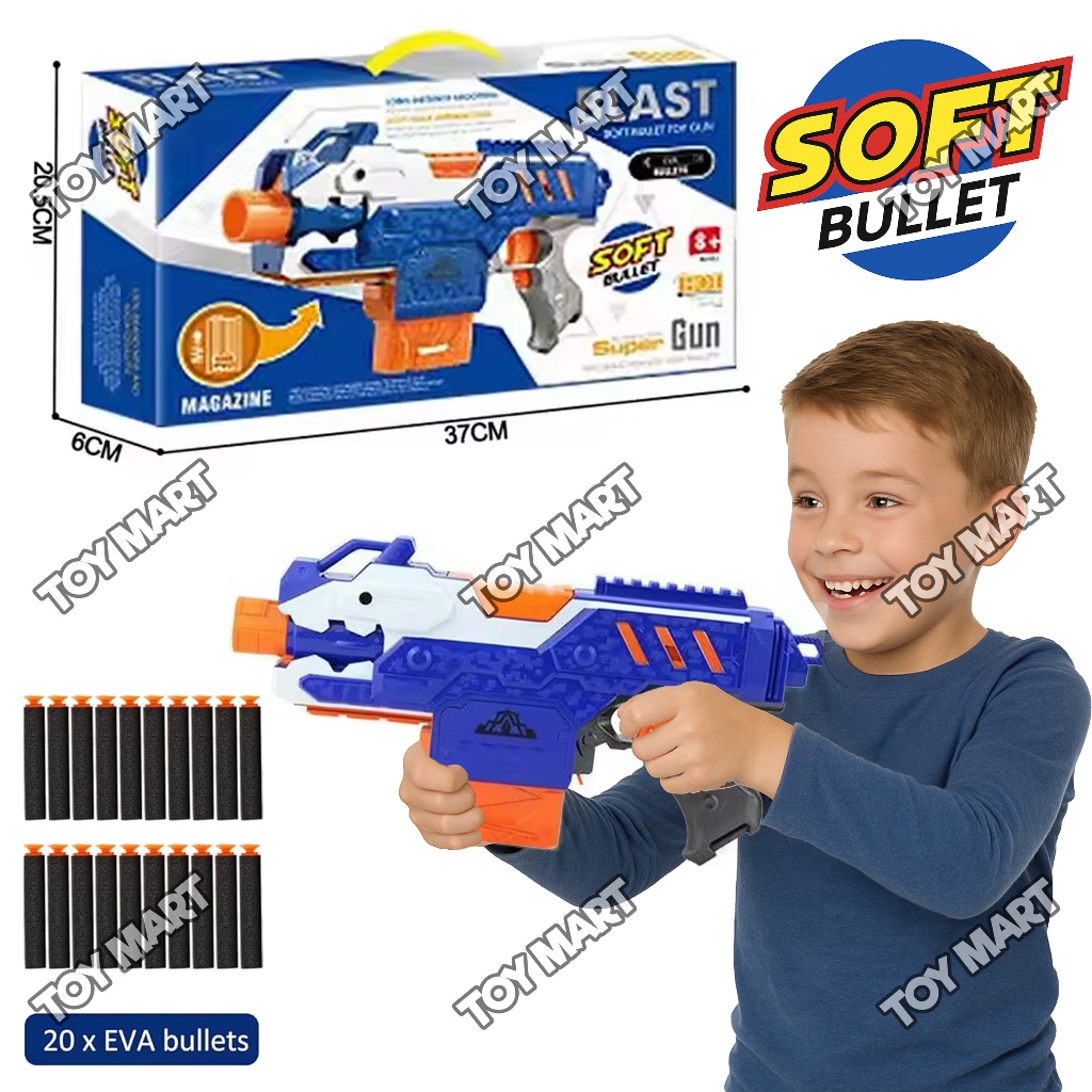 Stryfe NF Toy Blaster with 20 EVA Bullets Soft Bullet Gun for Kids ...