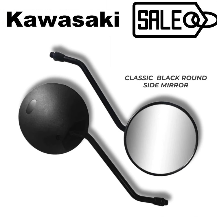 kawasaki barako Motorcycle Side Mirror bilog type long stem standard ...