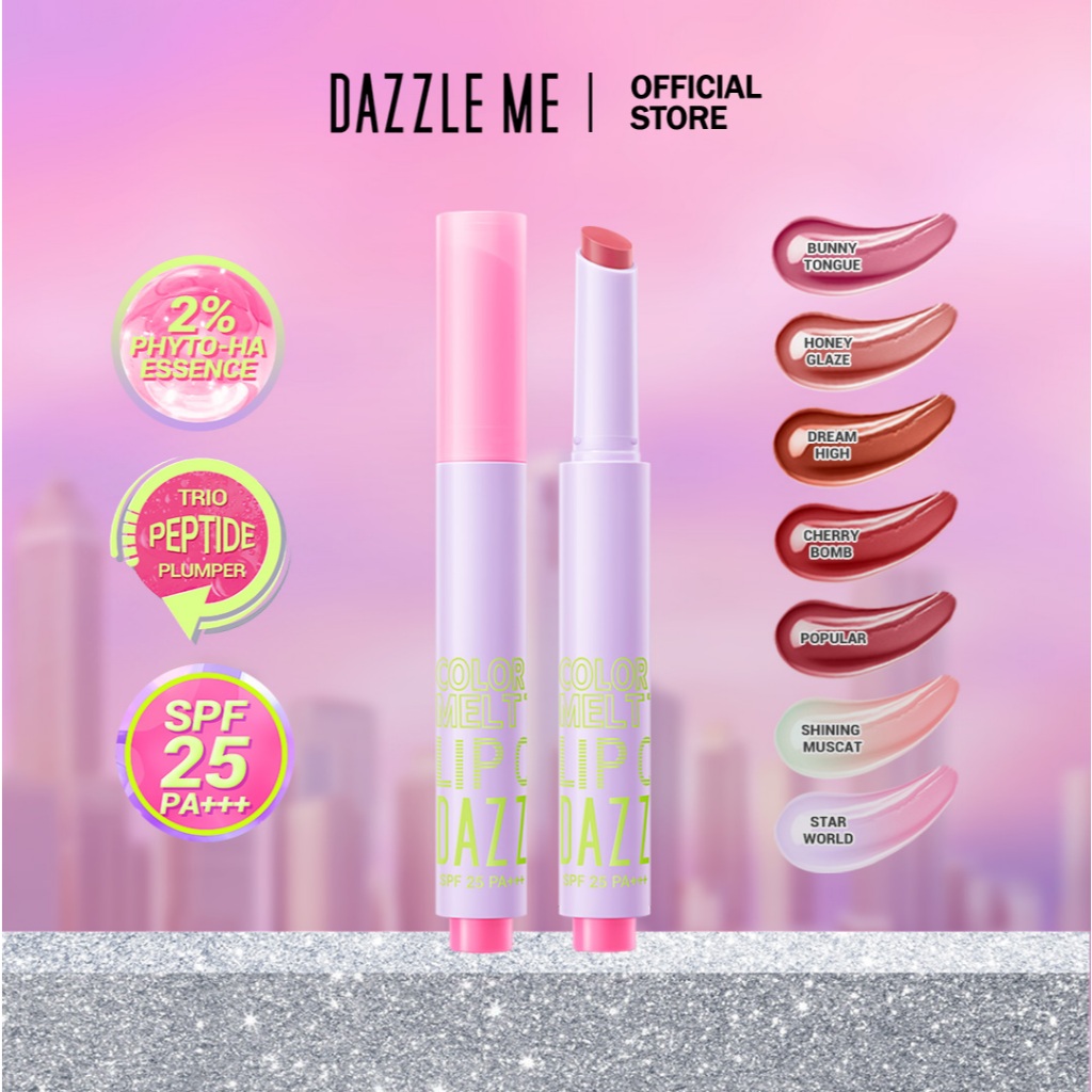 DAZZLE ME Color Chrome Melt to Dew 4-in-1 Lip Click | SPF 25 PA+++ Non ...