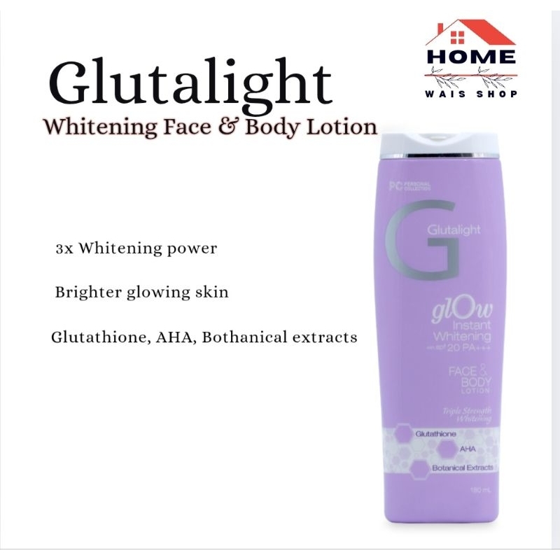 GLUTALIGHT GLOW WHITENING FACE AND BODY LOTION | Shopee Philippines