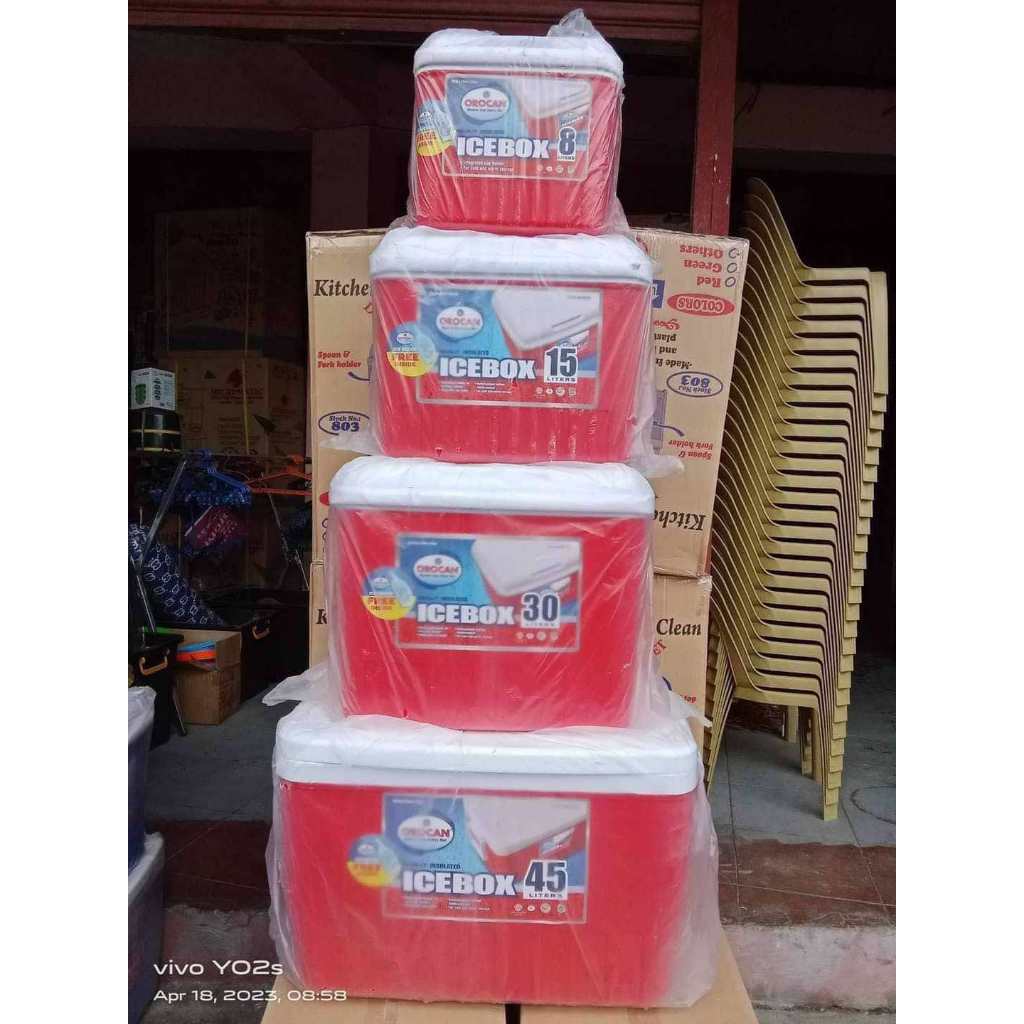 Orocan Ice Box Cooler Chest Insulated 5/8/15/30/45 Liters w/ free ice ...