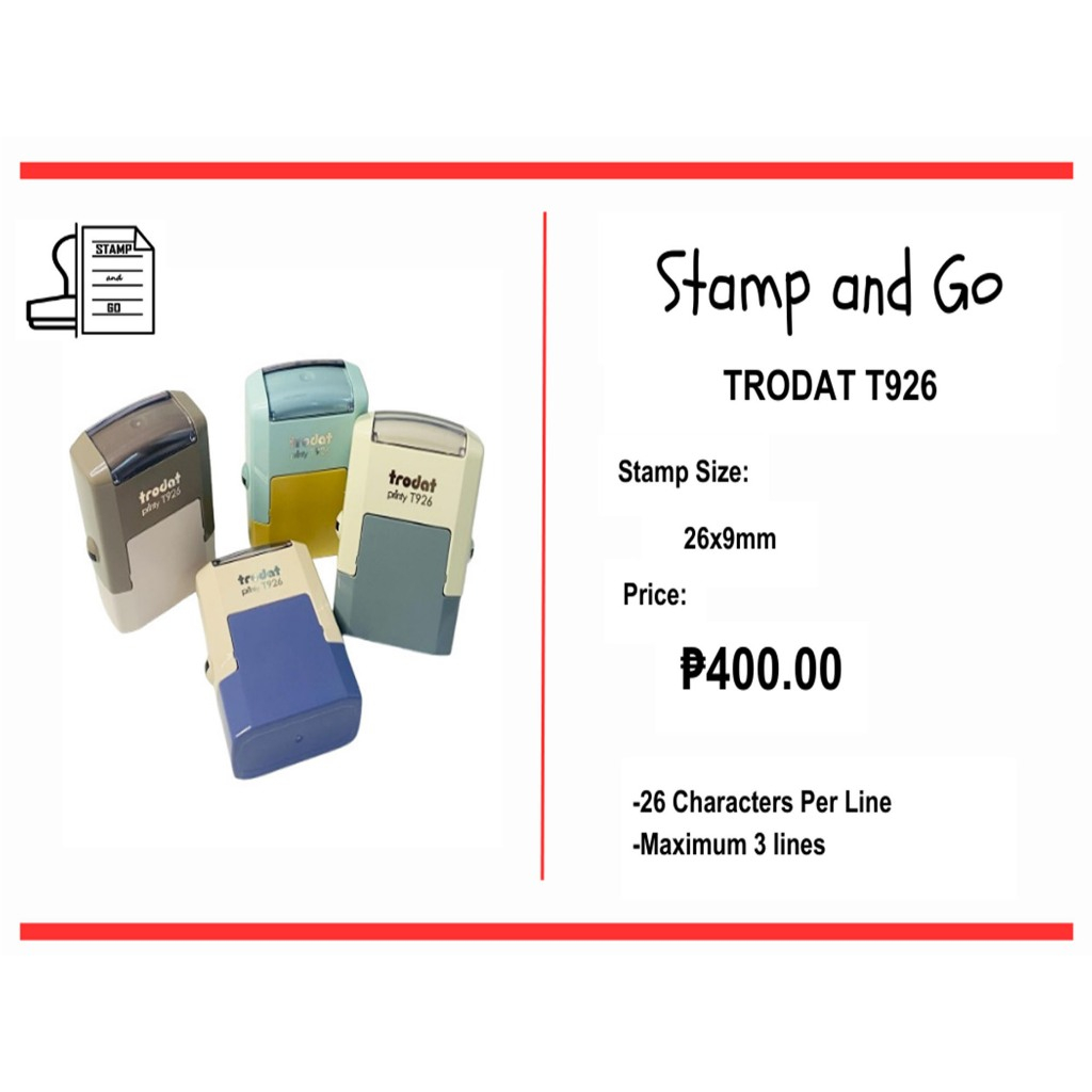Trodat T926 Self Inking Stamp - Stamp n Go | Shopee Philippines