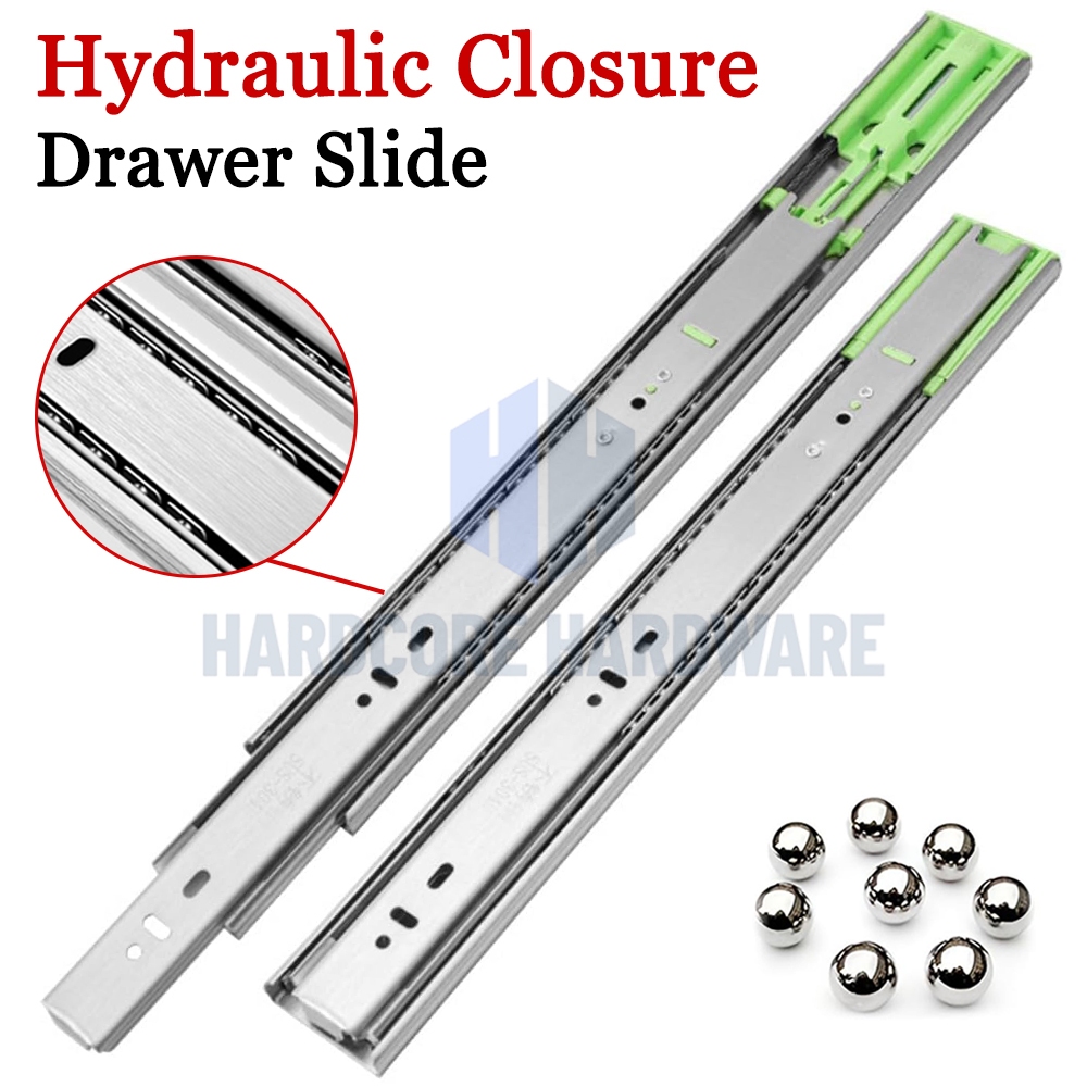 (A PAIR) Hydraulic Drawer Guide Rail Drawer Slider Bearing Heavy Duty ...