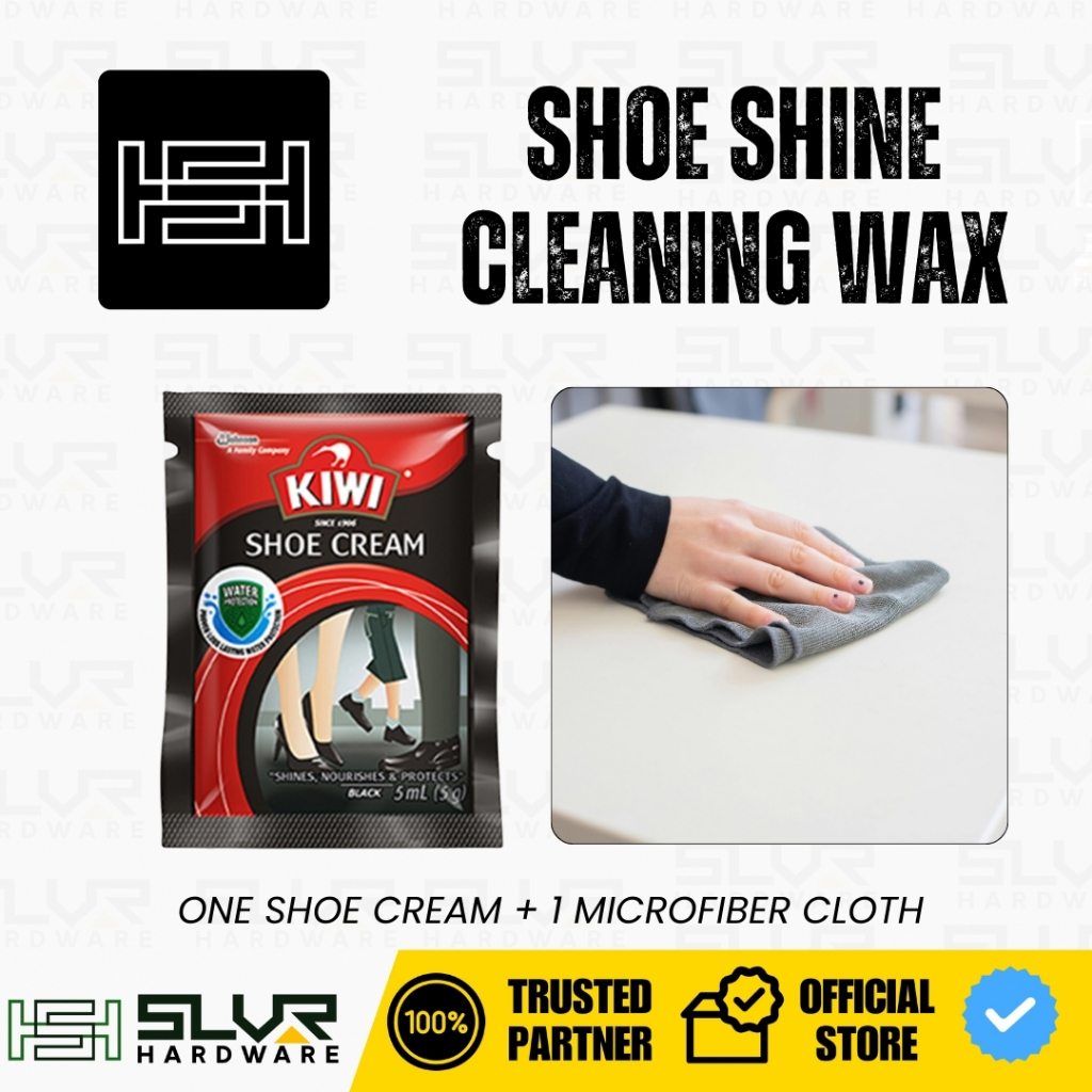 KIWI Shoe Cleaning Polish Wax with Cleaning Microfiber Cloth | Shopee ...