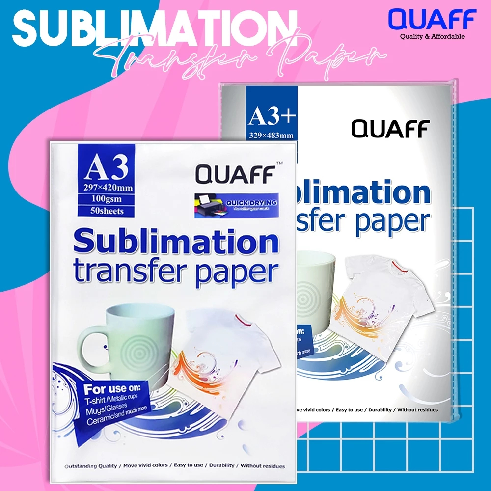 50sheets Quaff Sublimation Paper 100gsm Quick-Dry Green Back A3 Size ...