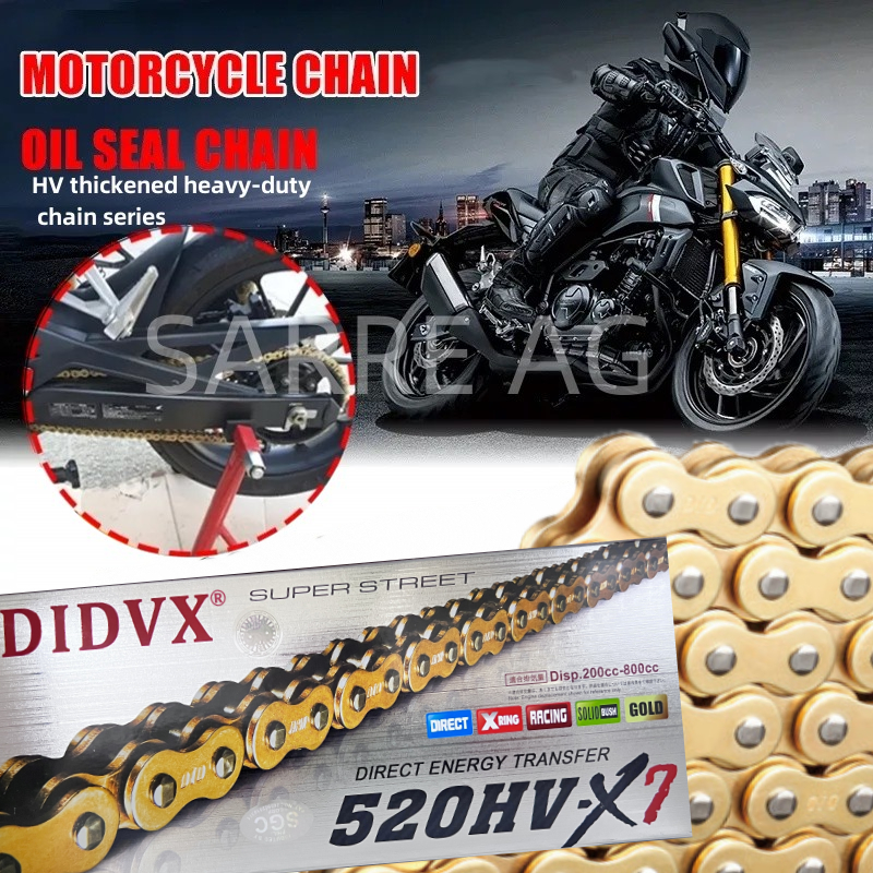 DID Xring Motorcycle Chain Oil Seal Chain 428/520/525/530 Chains 120 ...