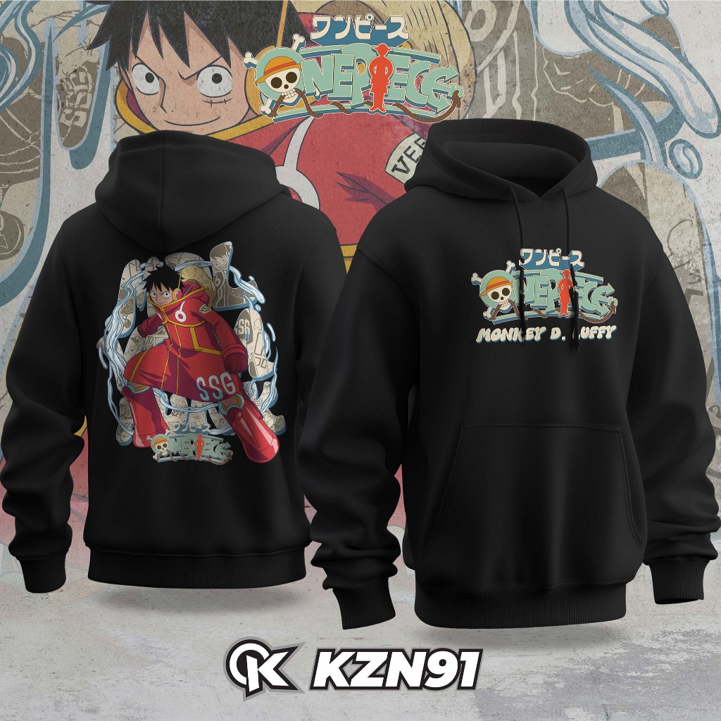 One Piece Monkey D. Luffy Egghead Version Anime Hoodie Jacket KZN91 ...