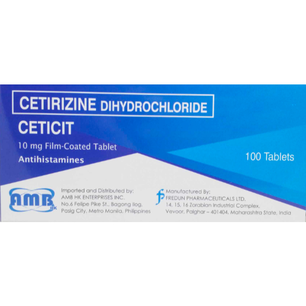 CETIRIZINE CETICIT 10MG 100S | Shopee Philippines
