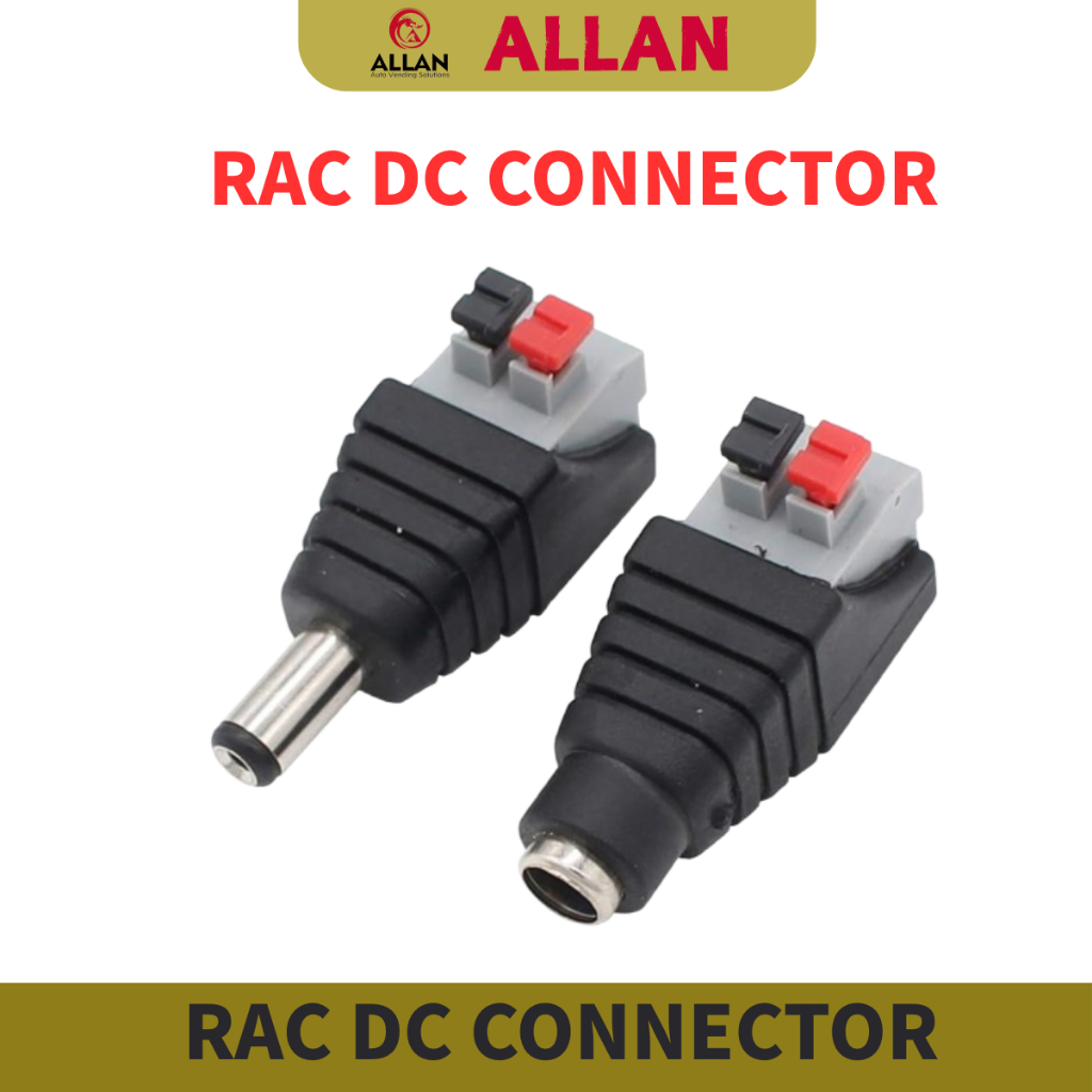 ALLAN RAC DC Power Connector Plug Male & Female 5.5mm x 2.1mm Power ...