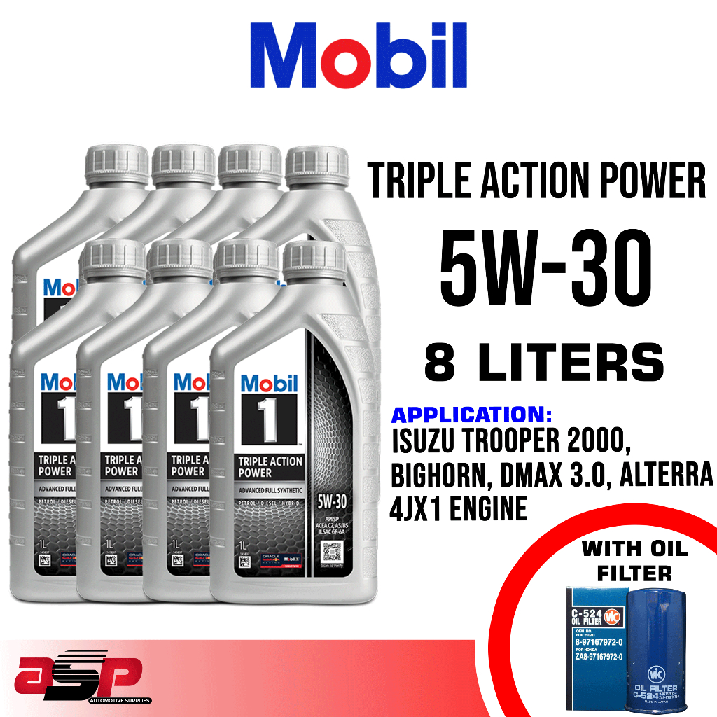 Mobil 1 Triple Action Power 5W‑30 Fully Synthetic 8 Liters for Trooper ...