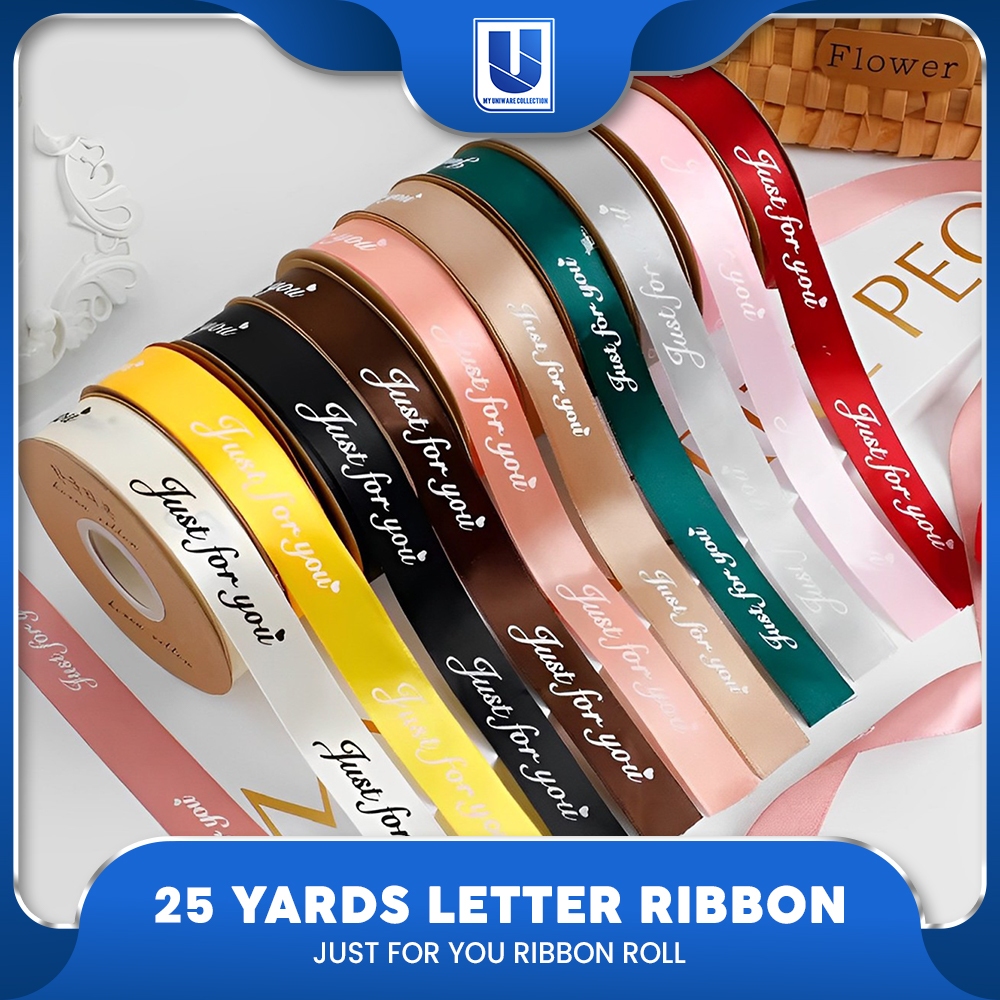 25yards Just for You Ribbon 2.5cm Gift Wrapping Ribbon Decoration for ...