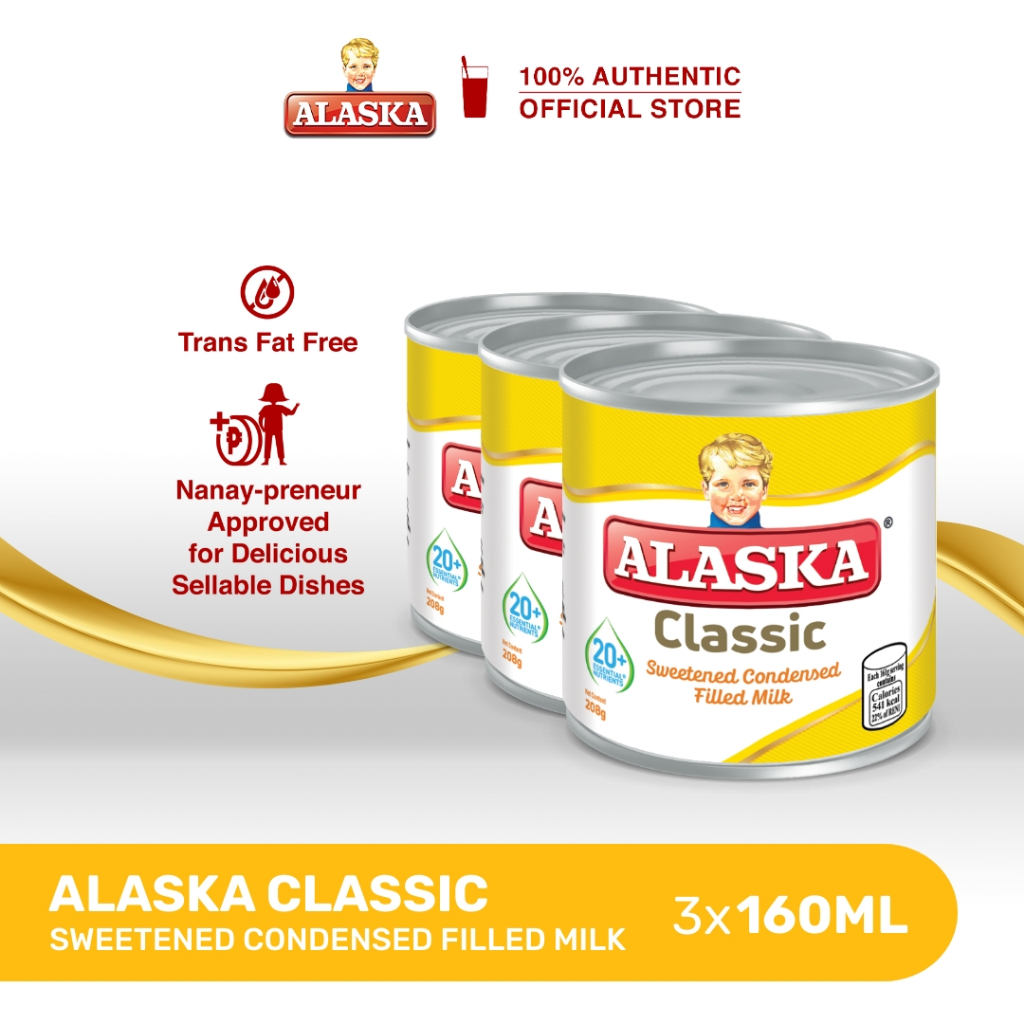Alaska Sweetened Condensed Filled Milk 208g | Set of 3 | Shopee Philippines