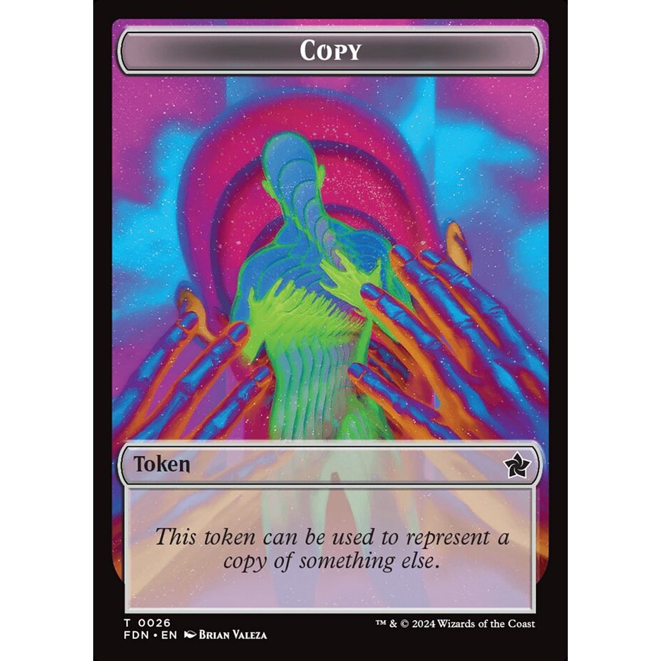 MTG Singles: Copy // Human Double-Sided Token - Foundations (FDN ...