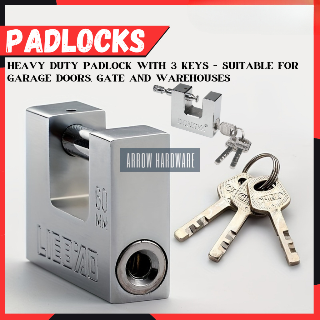 Heavy Duty Padlock Wide Anti Rust Lock Waterproof Padlock for Outdoor ...