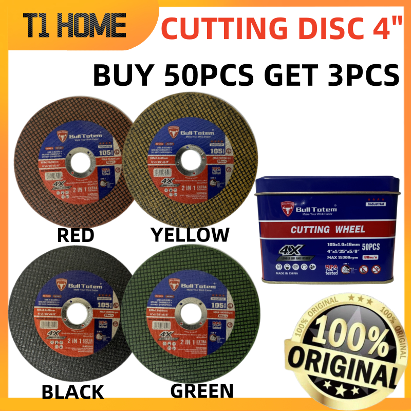 BULL TOTEM Cutting Disc 4'' For Metal Iron Stainless Steel BUY 50PCS ...