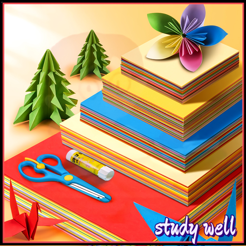 A4 Color Paper All Color Set 100 Sheets With Design Long Color Paper ...