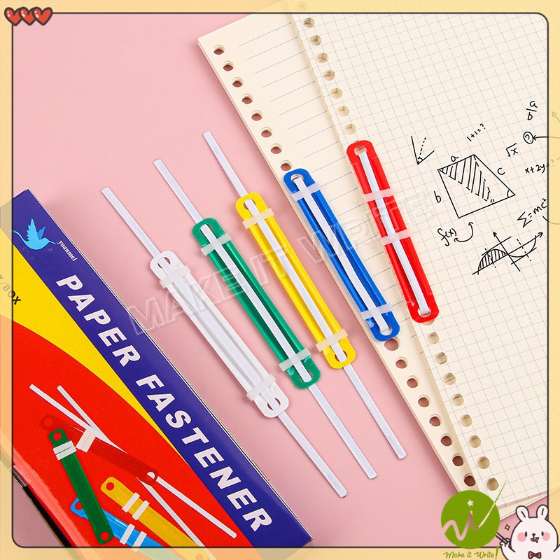 50PCS Paper Fastener 8cm Plastic colorful Binding Buckle Binder 2hole ...