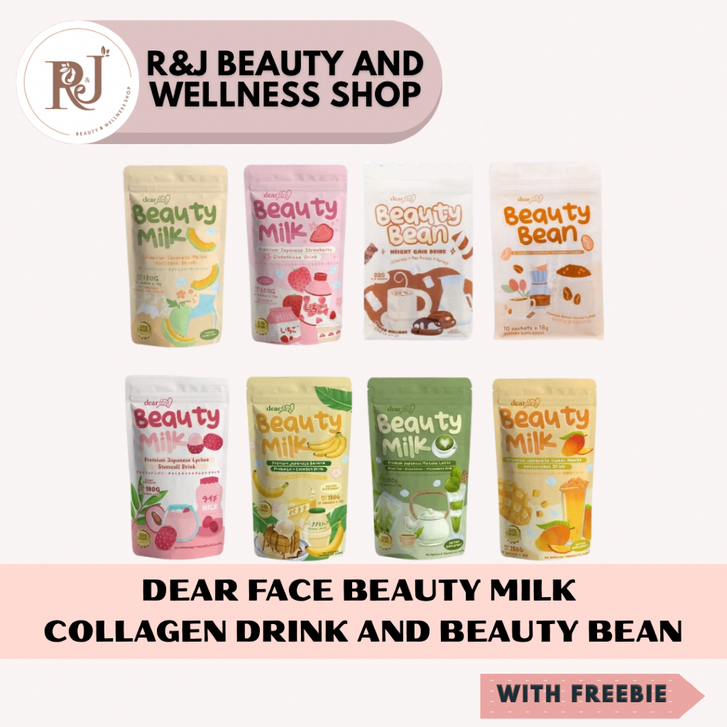 DEAR FACE BEAUTY MILK Strawberry Melon Mango Banana Matcha BEAUTY BEAN ...