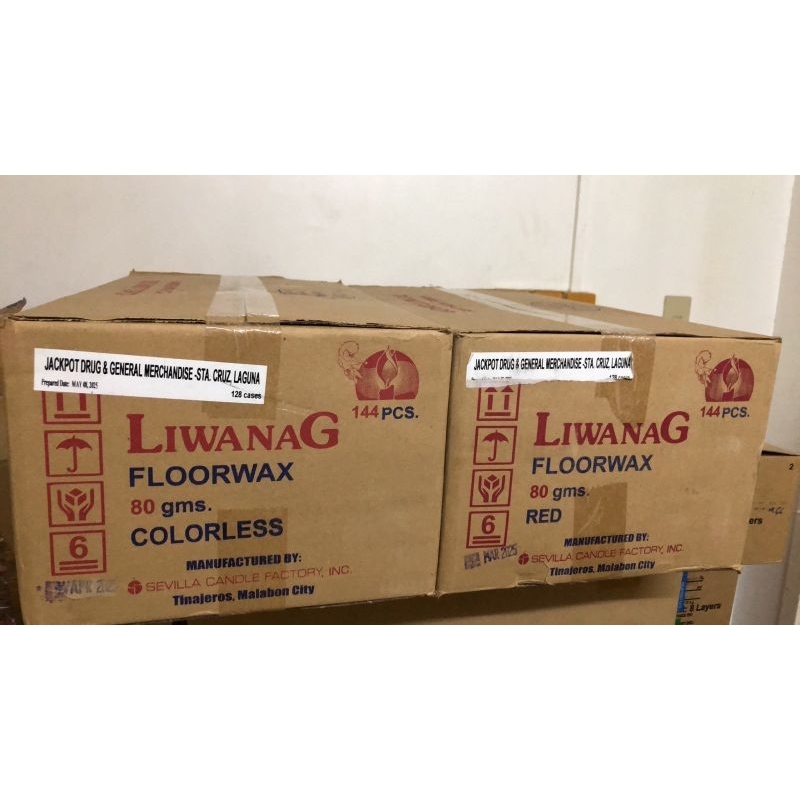 1case 144pc Liwanag Floor wax Red Colorless Floorwax 80g | Shopee ...