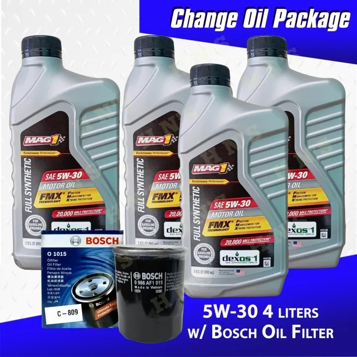MAG 1 Full Synthetic SAE 5W-30 Oil Change Bundle For Honda Civic ...