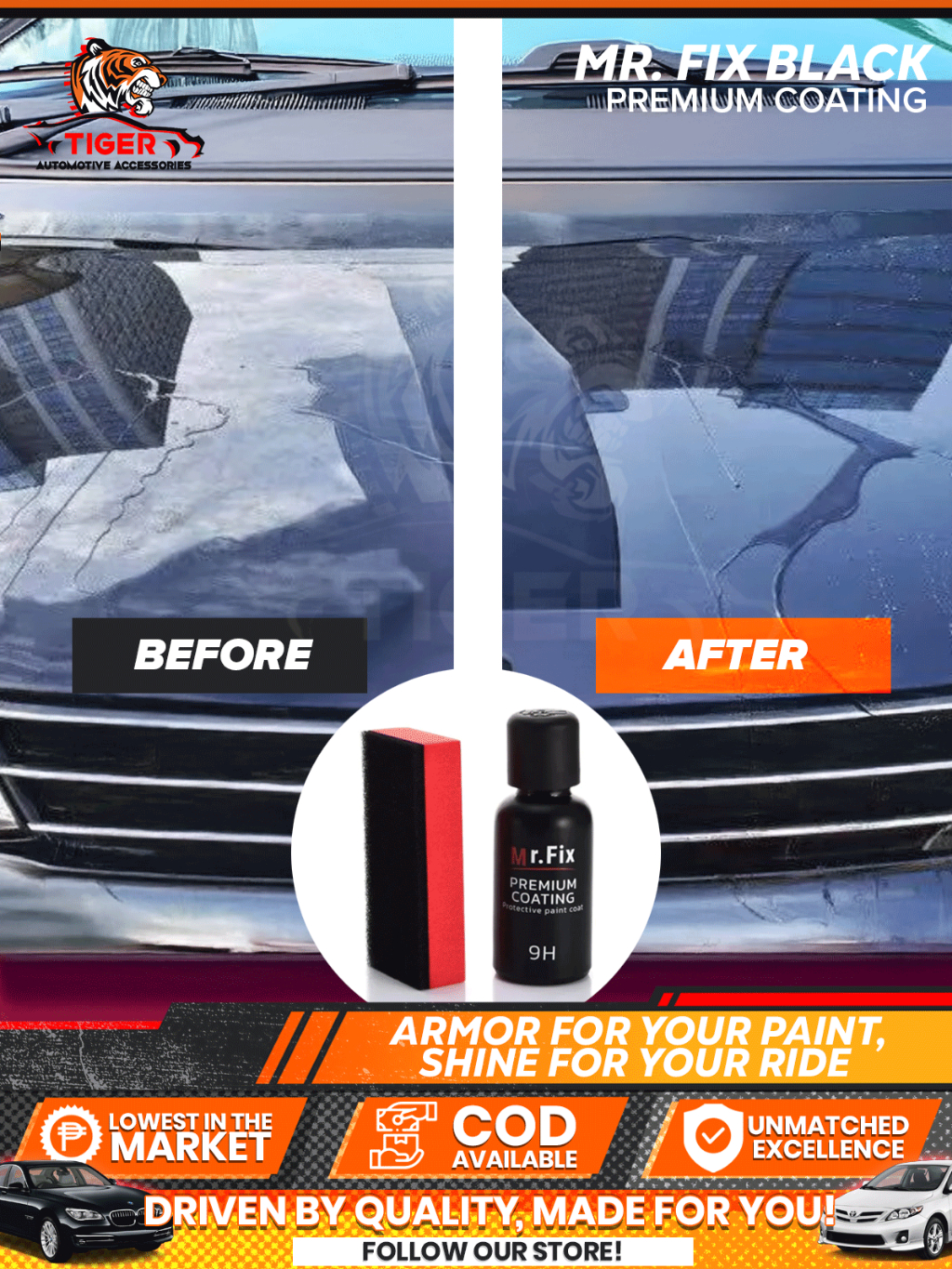 Mr Fix Premium Coating (Protective Paint Coat) 9h Hydrophobic Coating Scratch Resistant | Shopee ...