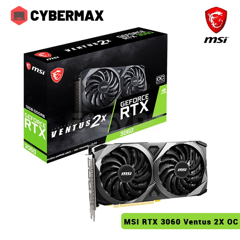 MSI RTX 3060 Ventus 2X OC 12GB 192Bit GDDR6 Graphics Card,Geforce RTX 3060 PC Gaming Videocard ...