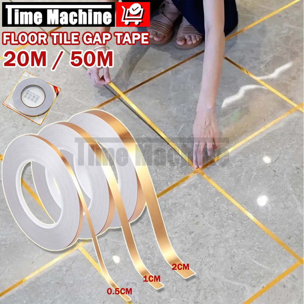 50M Gold Floor Tile Gap Tape Copper Foil Waterproof MildewproofA Wall ...