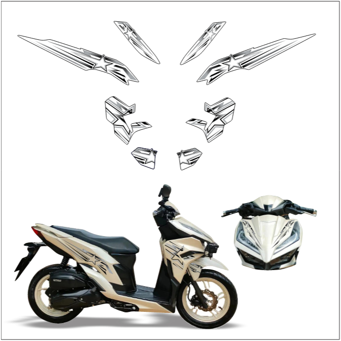 Click 125i V3 Quick Star Sticker Labels | Shopee Philippines