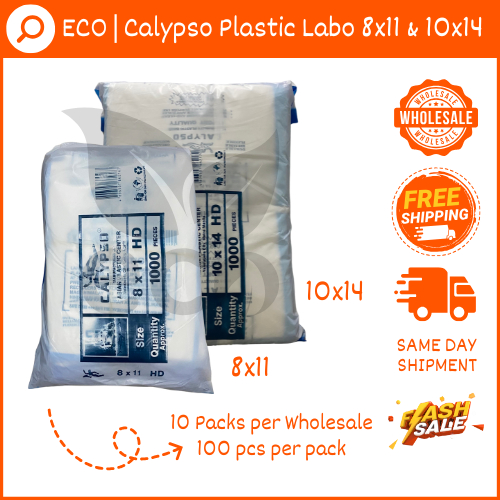Calypso Plastic Labo 10x14 and 8x11 WHOLESALE 10 Packs ( 100 pcs/pack ...